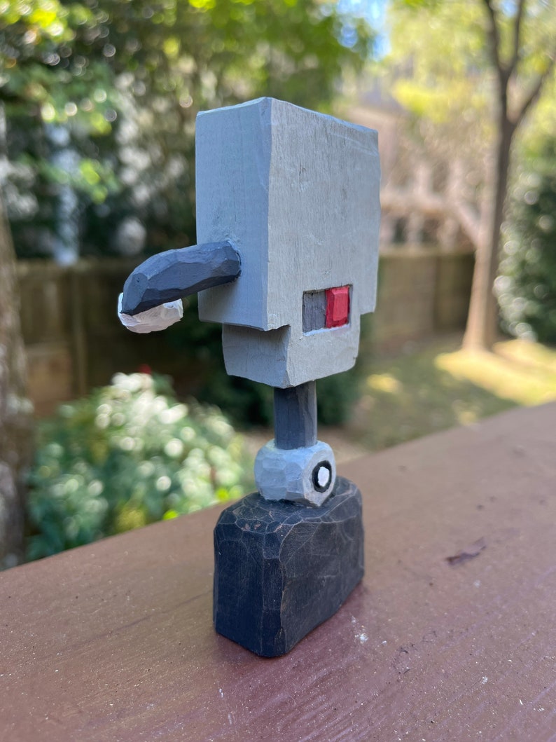 Mettaton Robot Sculpture, Handmade Wood Carving, Undertale Hand-carved ...