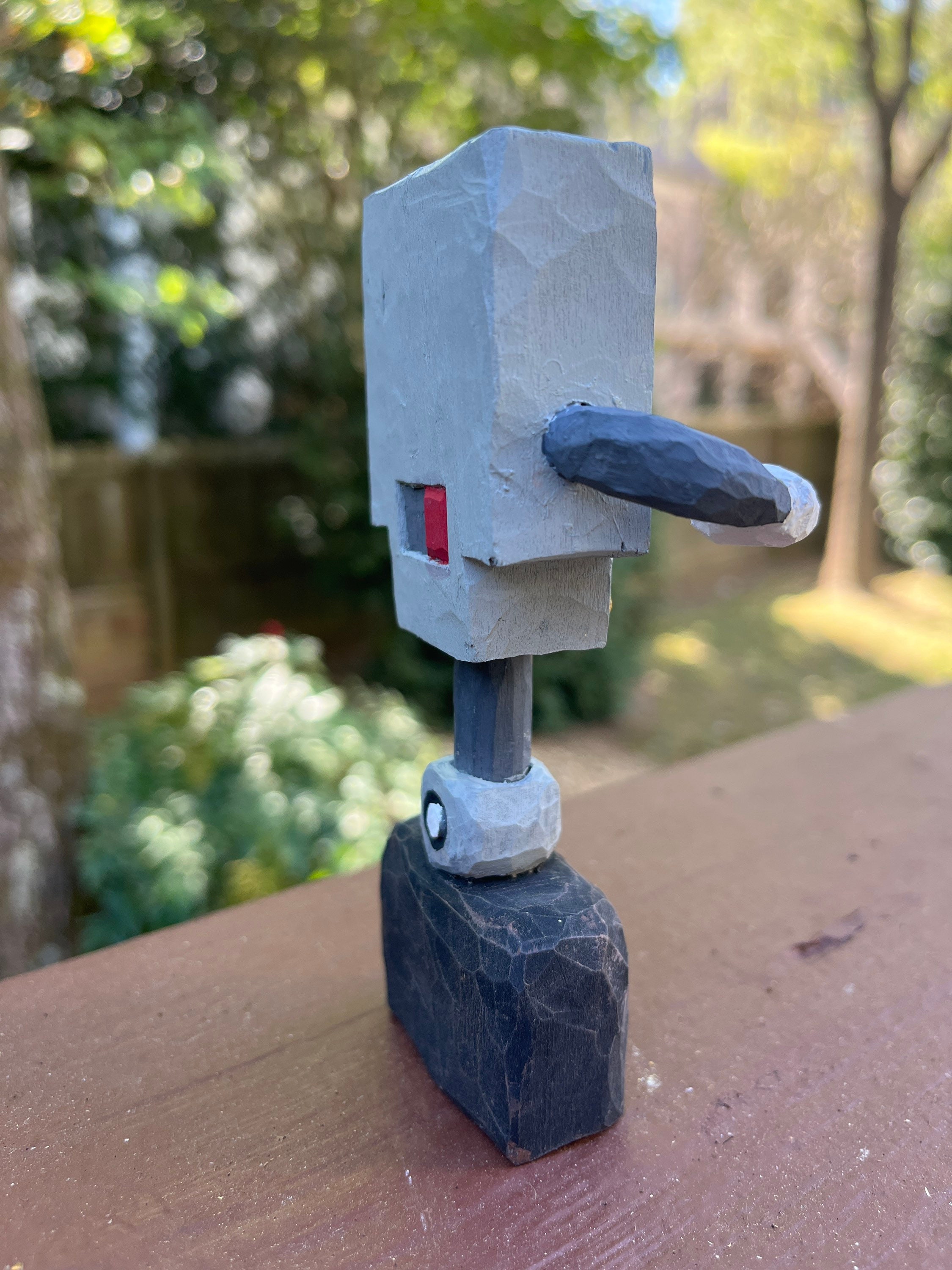 Mettaton Robot Sculpture, Handmade Wood Carving, Undertale Hand-carved ...