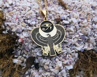 Egyptian God Ra Necklace Hieroglyph Necklace Jewelry Custom - Etsy