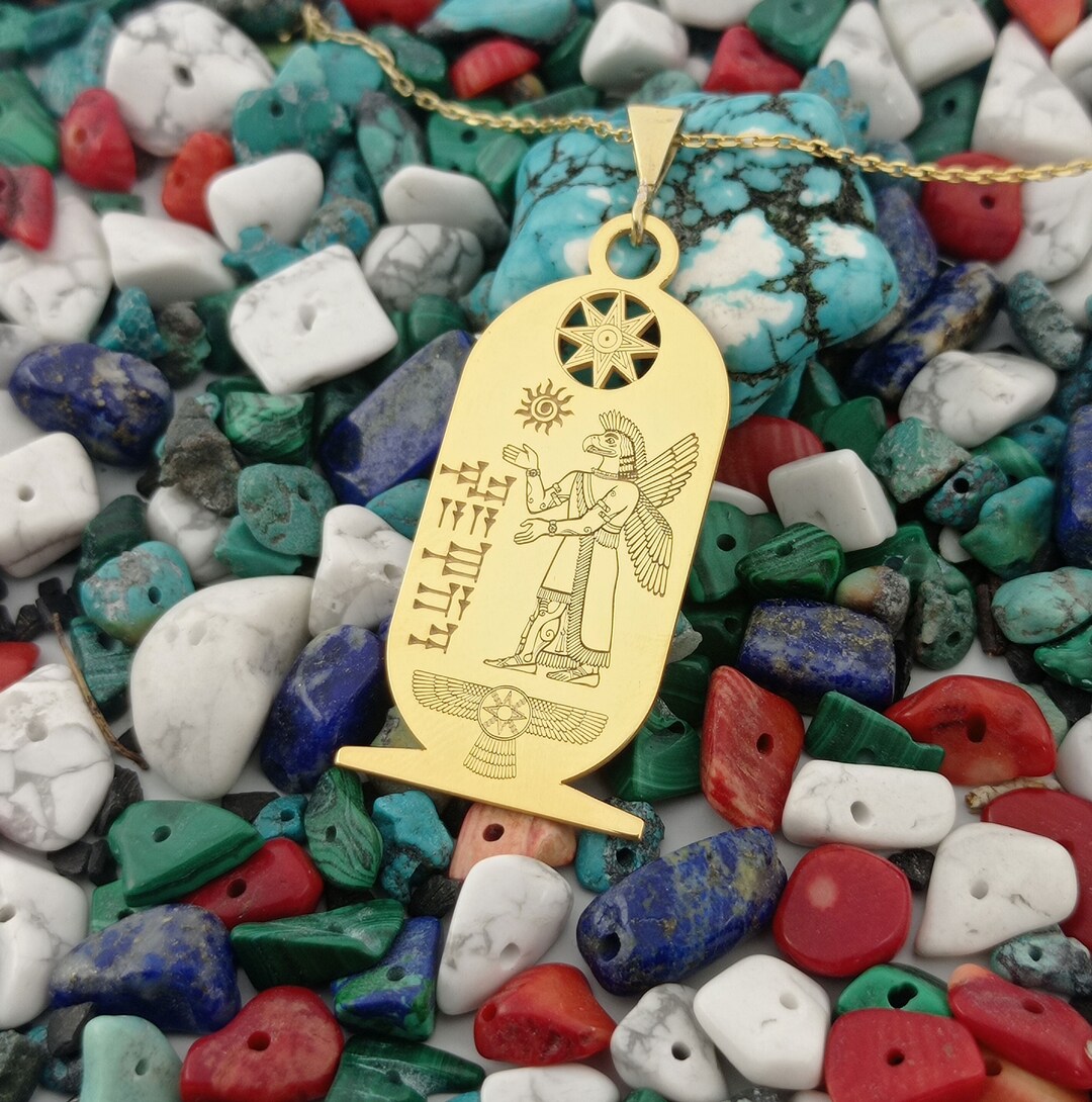 Sumerian Cuneiform Name Necklace, Anunnaki Pendant, Ancient Sumerian ...