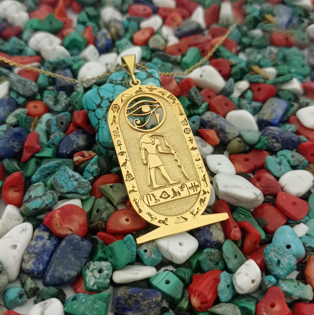 Egyptian God Thoth Necklace, Hieroglyph Necklace Jewelry, Custom Made ...