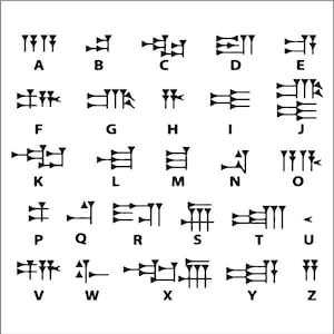 Sumerian Cuneiform Name Necklace, Anunnaki Pendant, Ancient Sumerian ...