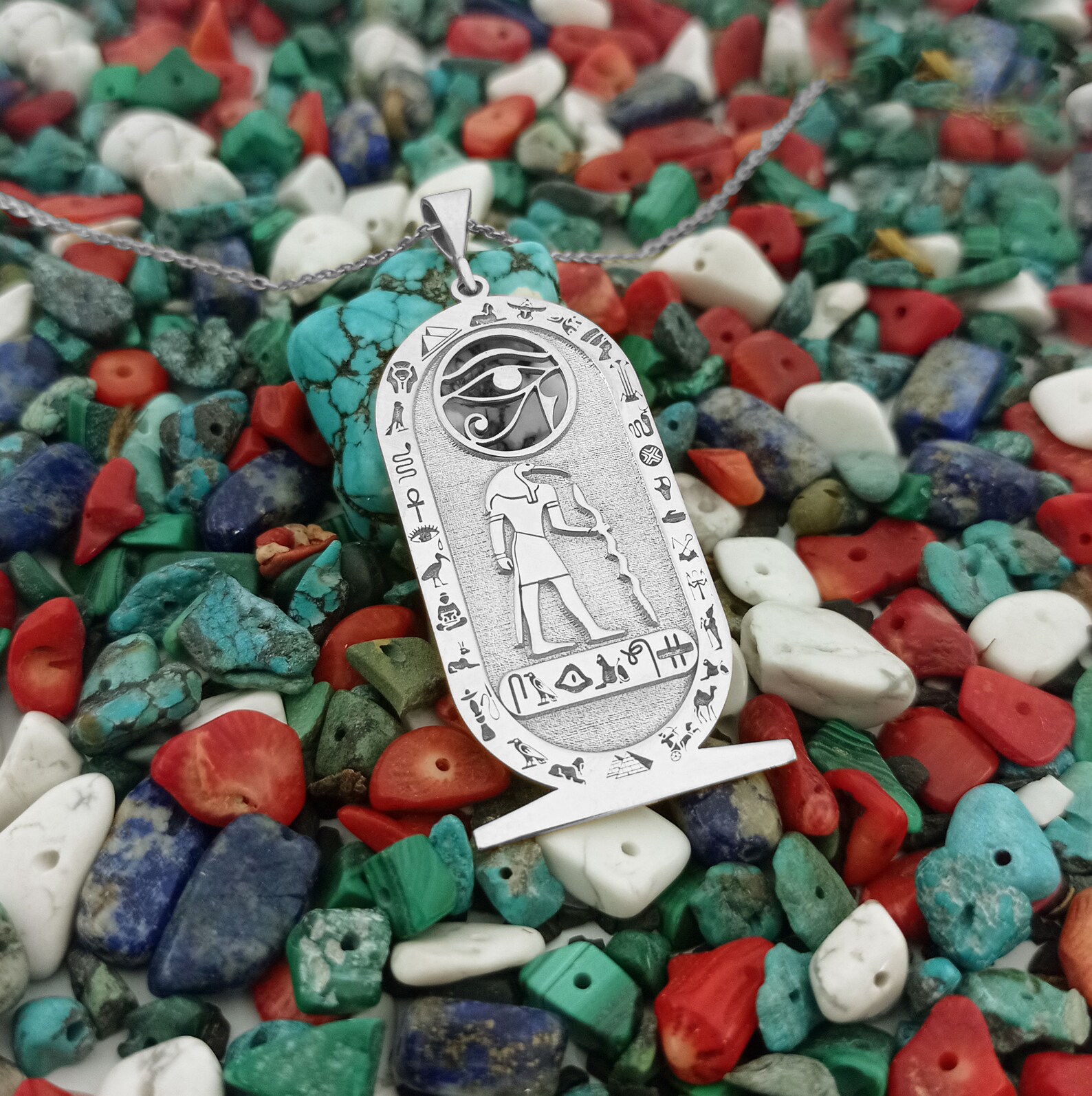Egyptian God Thoth Necklace Hieroglyph Necklace Jewelry - Etsy
