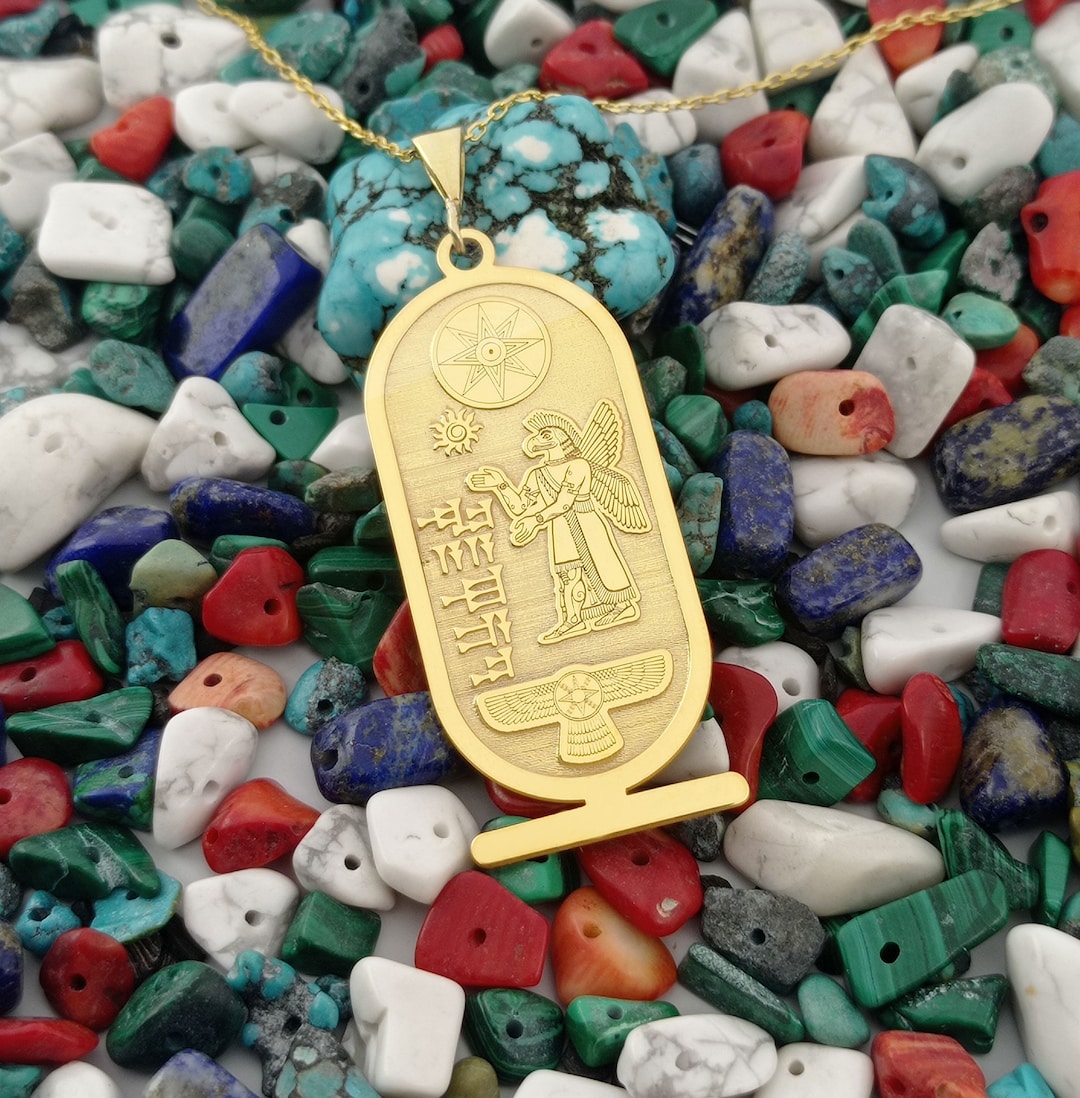 Sumerian Cuneiform Name Necklace, Anunnaki Pendant, Ancient Sumerian ...