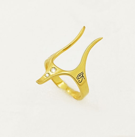 Egyptian Anubis Ring Mythological Egypt Jewelry 925 Sterling | Etsy