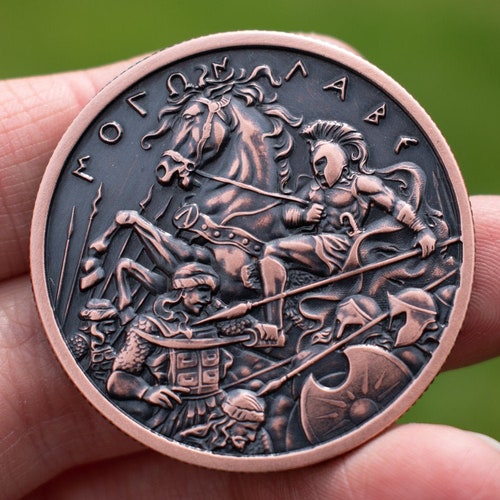 Molon Labe Spartan Challenge Coin Every Day Carry Antique - Etsy