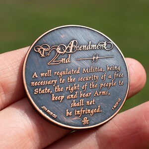 Second Amendment Challenge Coin | Every Day Carry EDC Copper Coin ...