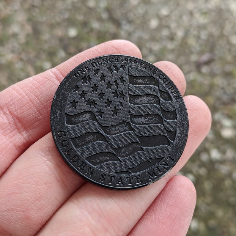 Challenge Coin EDC Worry Coin Strength Freedom Pride Dark - Etsy