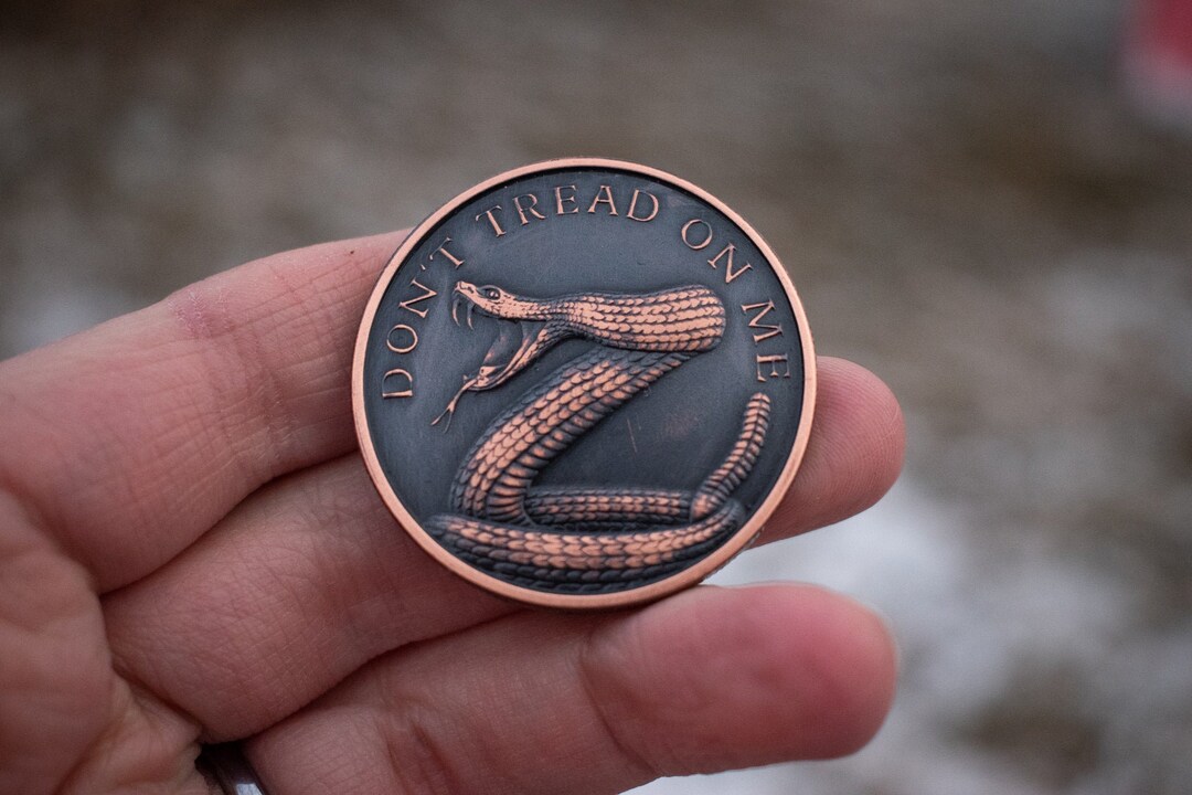 Don't Tread on Me Snake Challenge Coin EDC Every Day Carry Antique ...