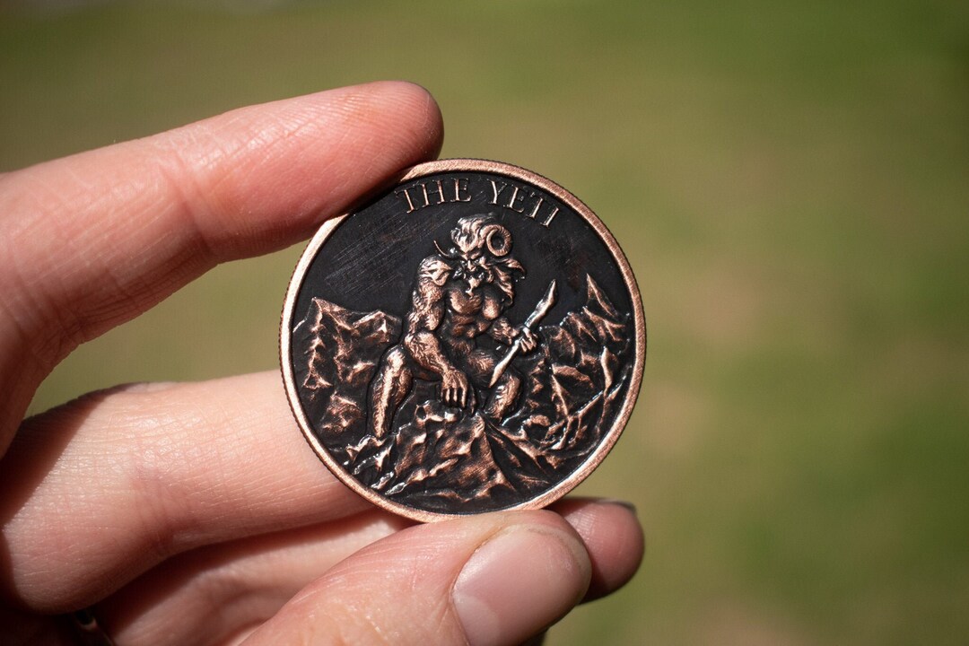 Yeti Challenge Coin | Antique Patina | Fidget Worry Fiddle | EDC Gear ...