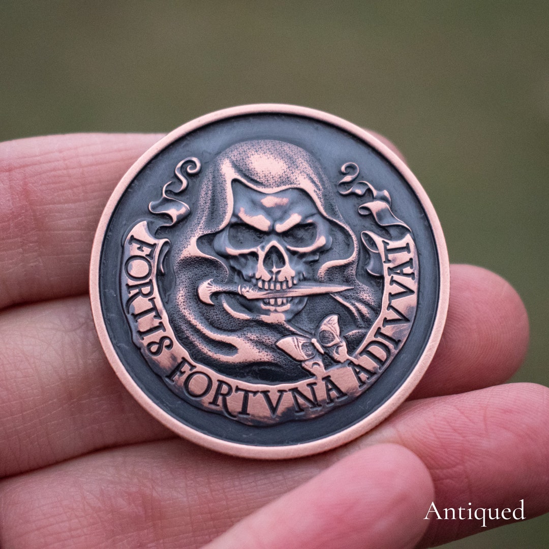 Fortis Fortuna Adiuvat Latin Challenge Coin | Worry Fiddle EDC ...