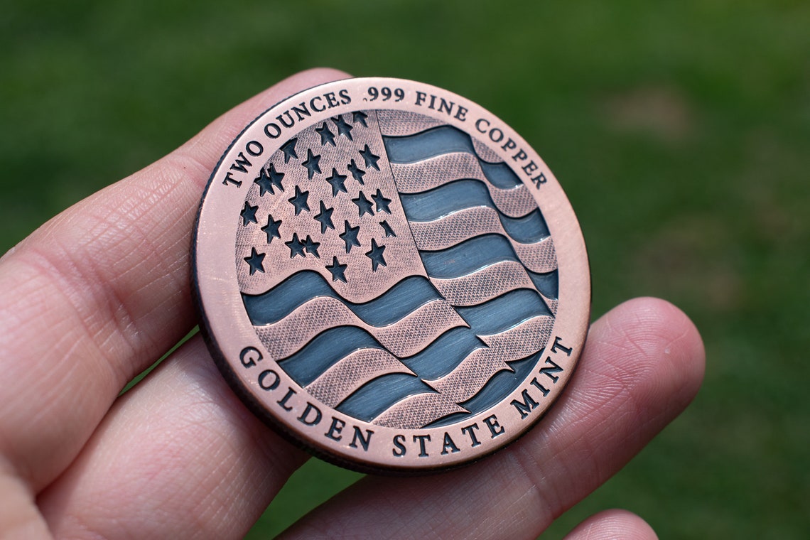 Large 2oz American Eagle Challenge Coin Strength Freedom - Etsy UK