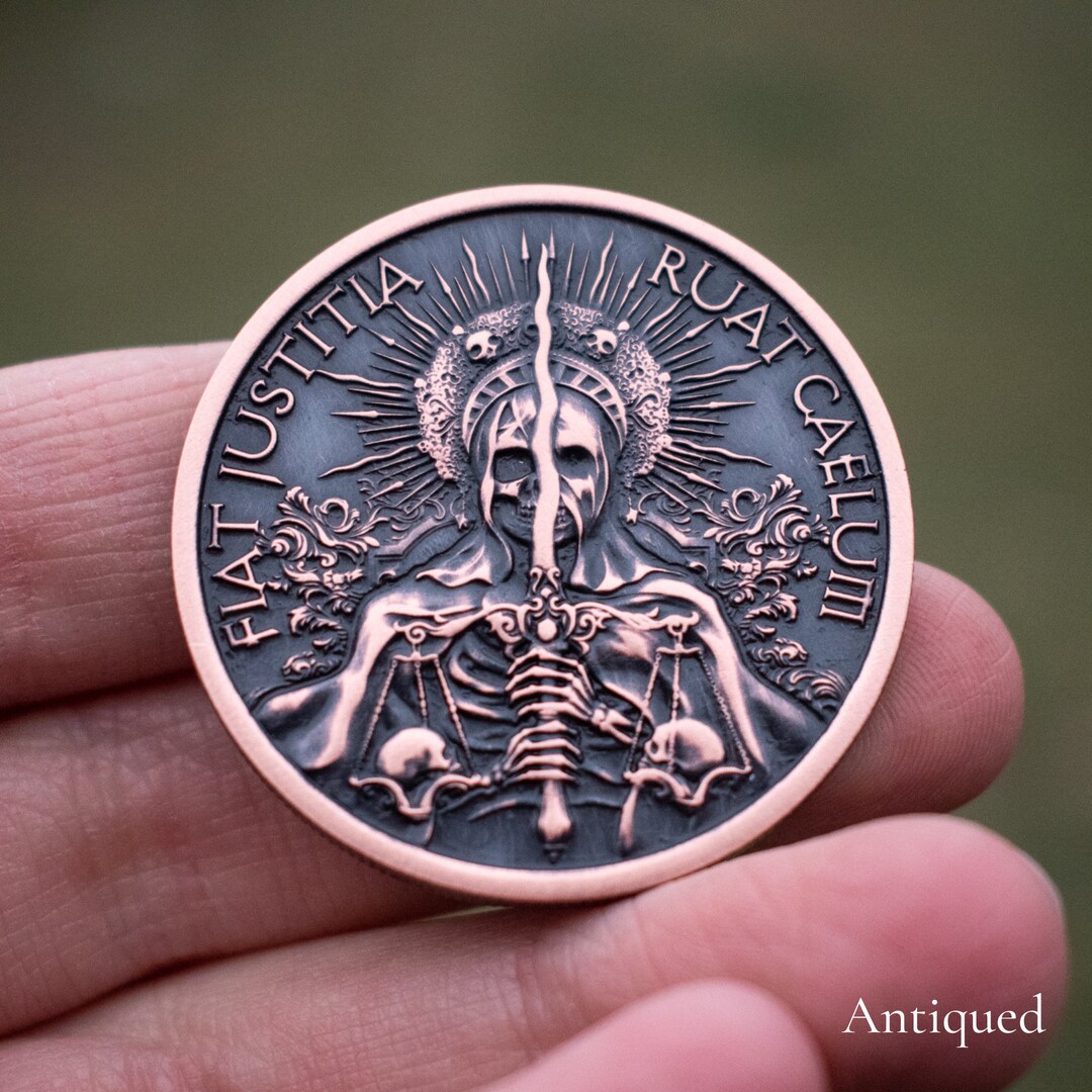 Fiat Justitia Ruat Caelum Latin Challenge Coin | Hobo Nickel | Worry ...