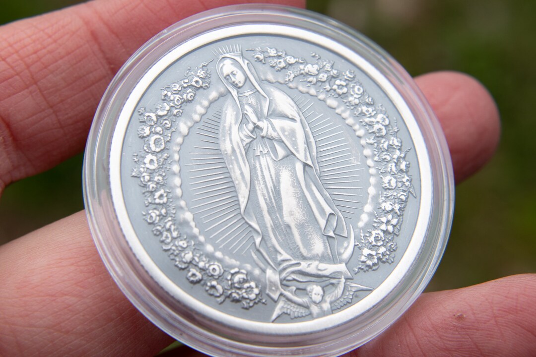 1oz Antiqued Our Lady of Guadalupe Coin Everyday Carry - Etsy