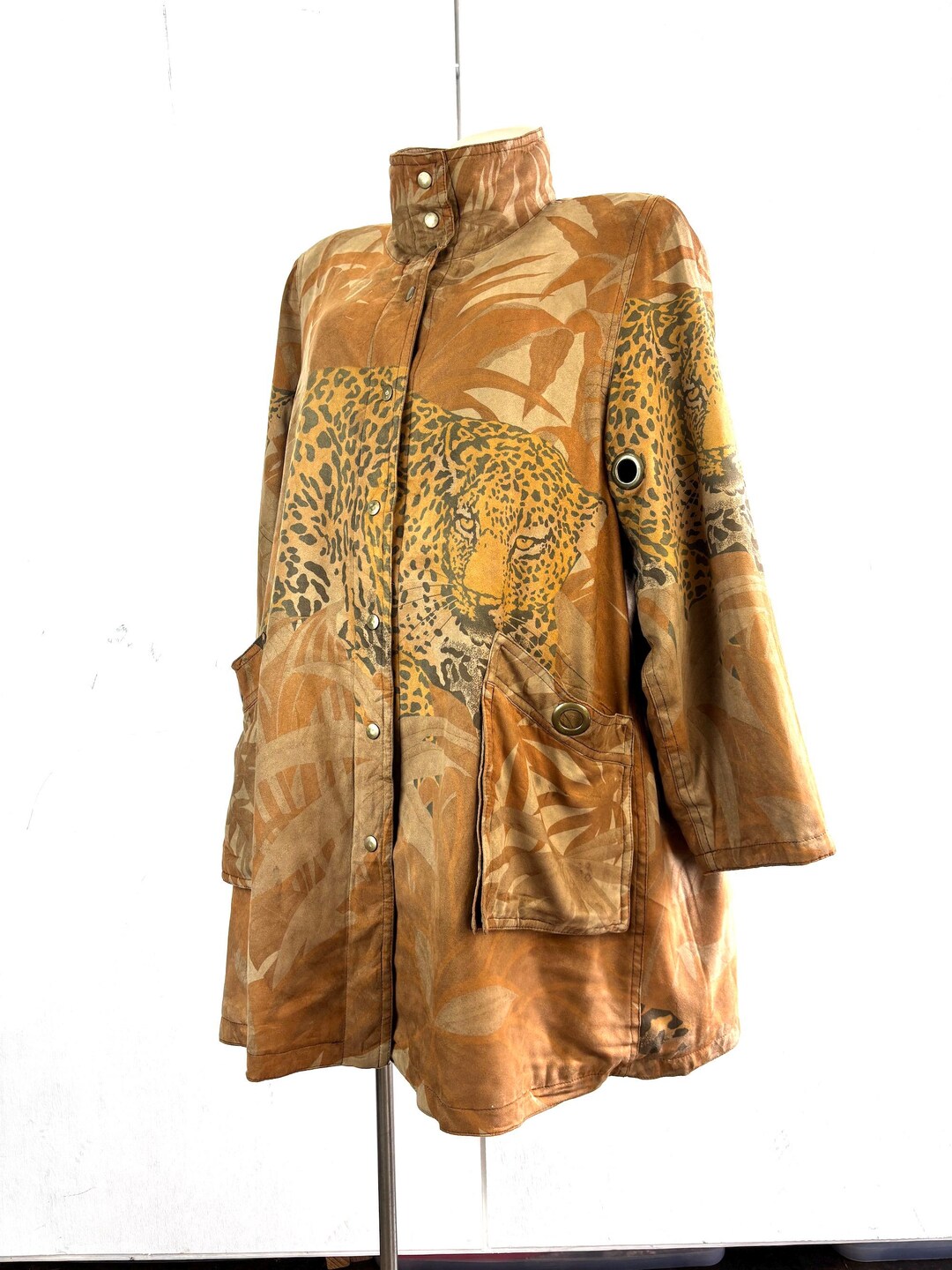 Vintage La Moda Goji Leopard Print Overcoat – Japanese Brand Full-print ...