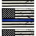 Tattered Blue Line Flag Thin Blue Line Vinyl Sticker Police Sticker ...