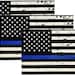 Tattered Blue Line Flag Thin Blue Line Vinyl Sticker Police Sticker ...