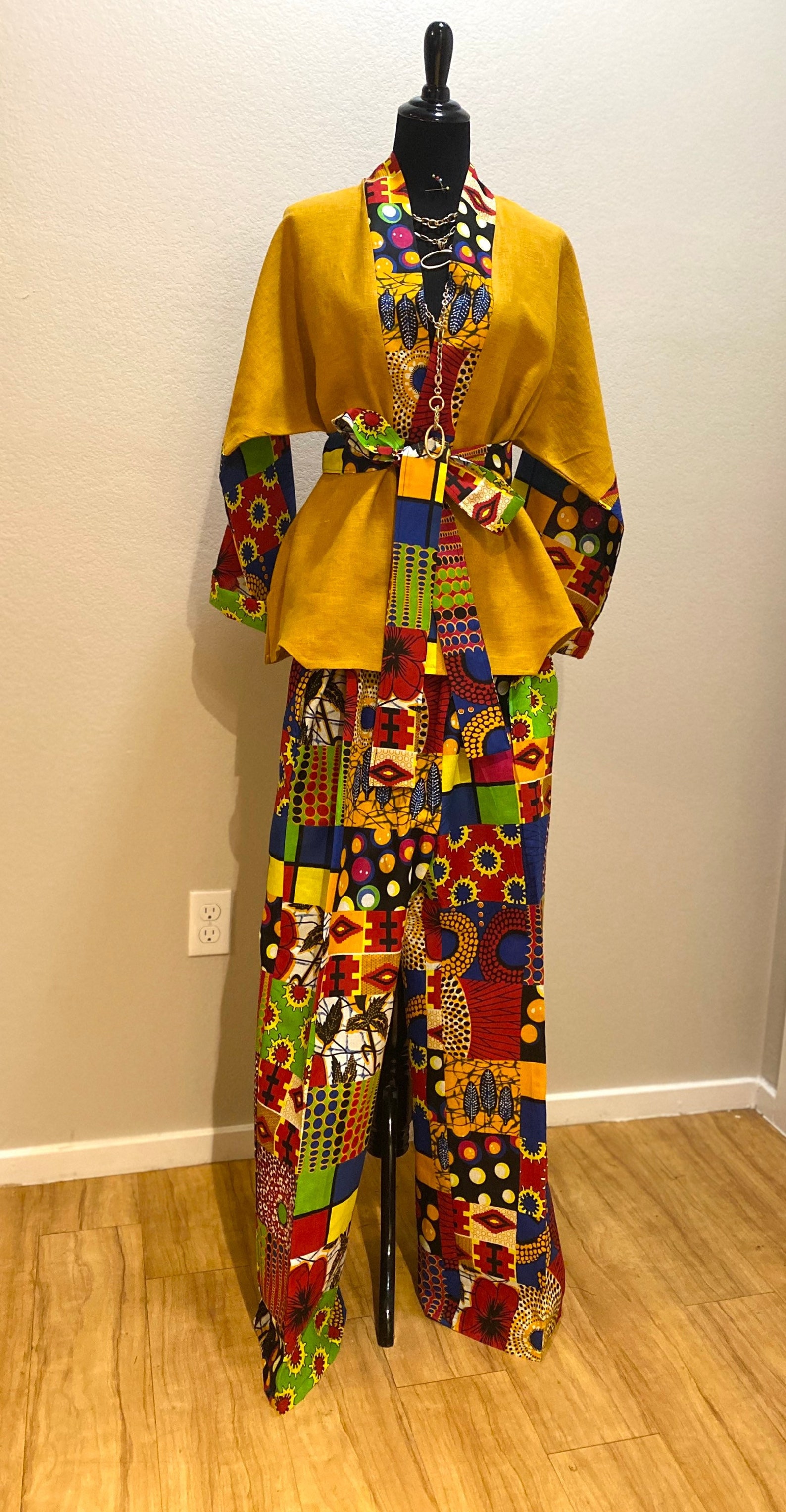 Mani Linen Kimono Linen Kimono Robe Kimono Robe Women Mustard - Etsy