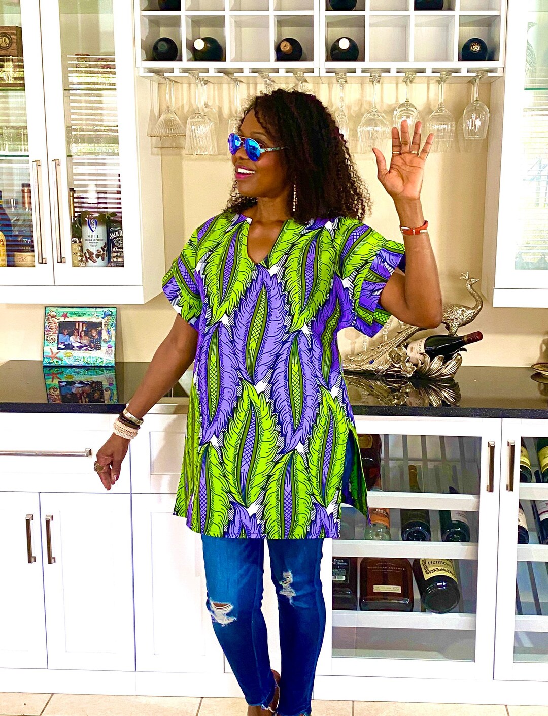 Nina African Print Top XS- Plus Sizes - Etsy