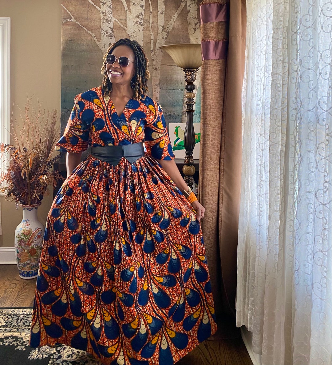 Gozi African Dress Ankara Dress African Clothing for Women Long Maxi ...