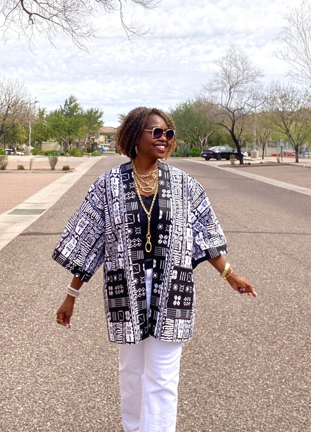 Nina Ankara Kimono Jacket Kimono Robe Women African Print Duster With ...