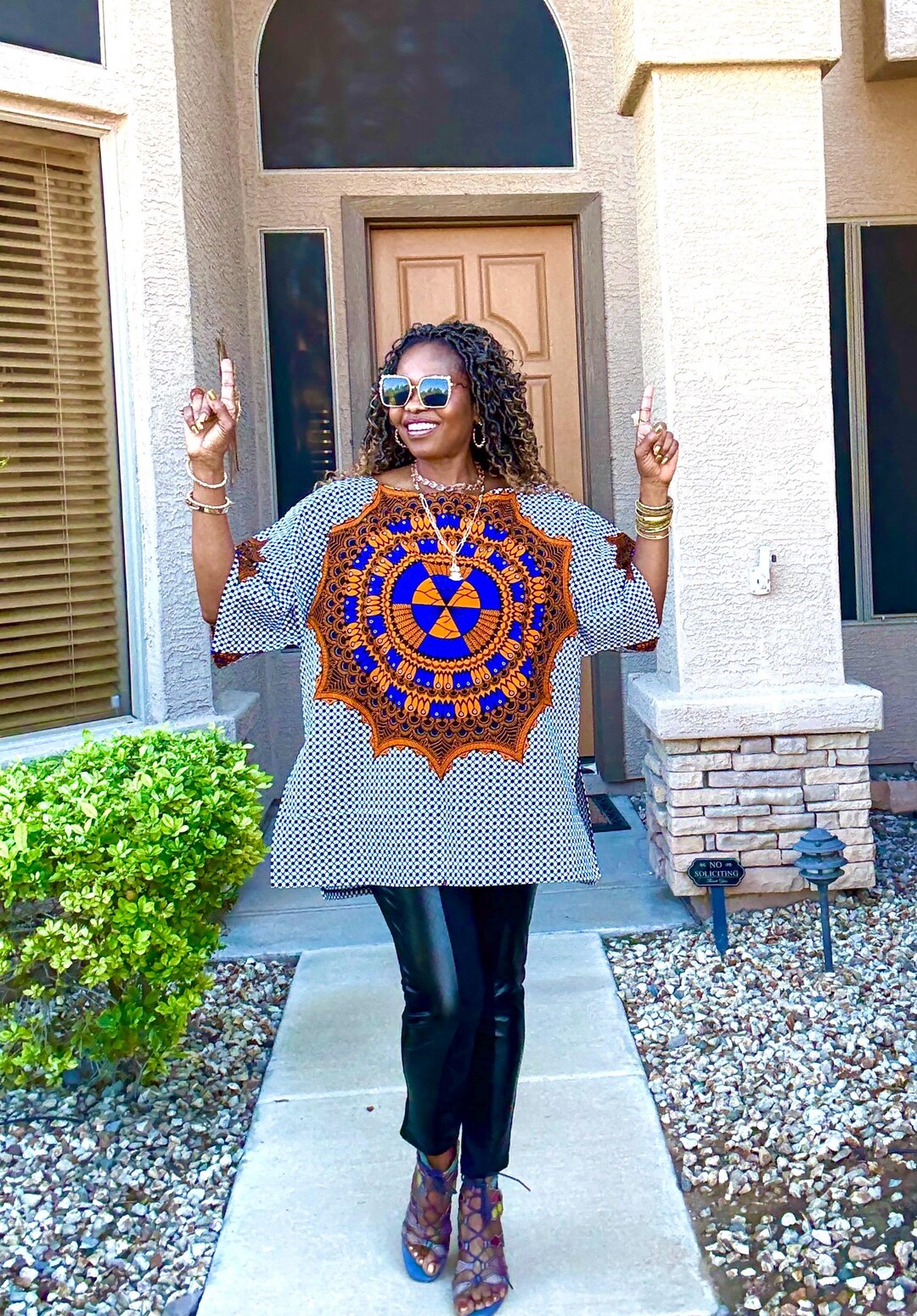 Ankara Kimono Top: African Print Tunic With Side Slits - Etsy