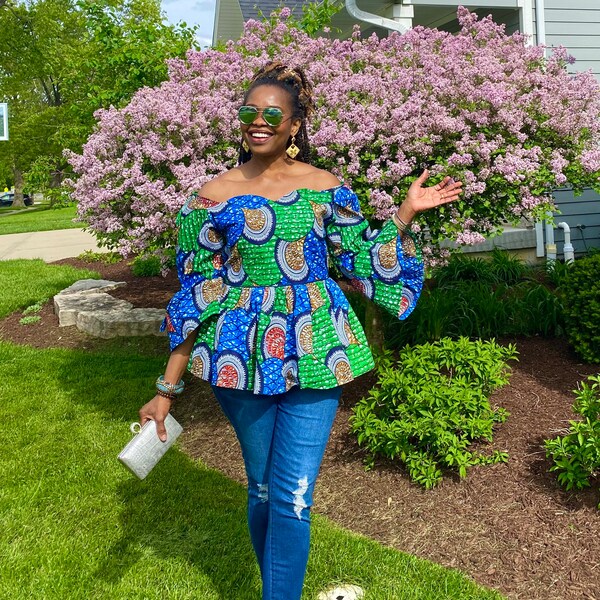 African Print Top - Etsy