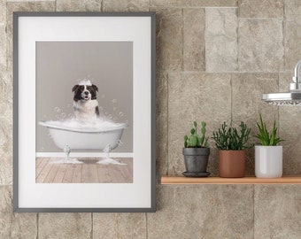 Custom Dog Bathroom Art - Etsy