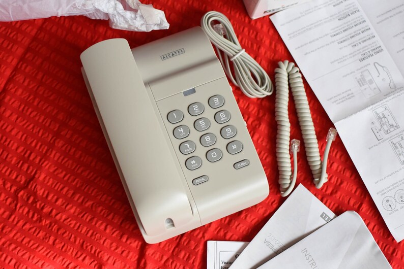 Working push tone button telephone//electric phone//Made in | Etsy