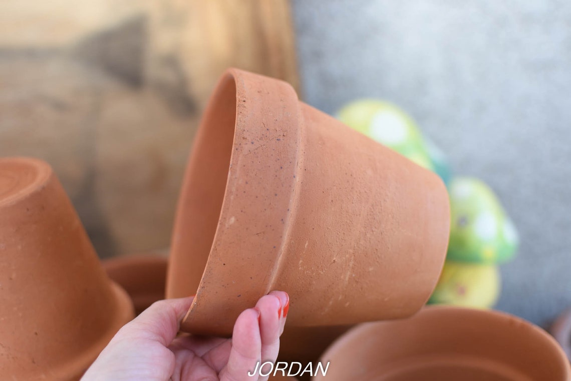 Antique Terracotta Pots/vintage Plant Pots//rare Naturally Aged ...
