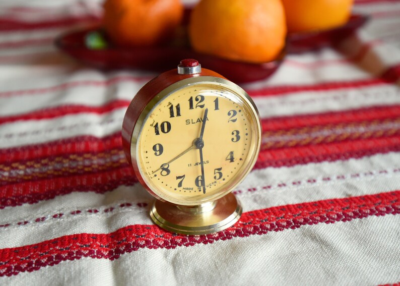 Rare Vintage Desk Soviet Working Clock/bedroom Clock/mechanical Clock ...