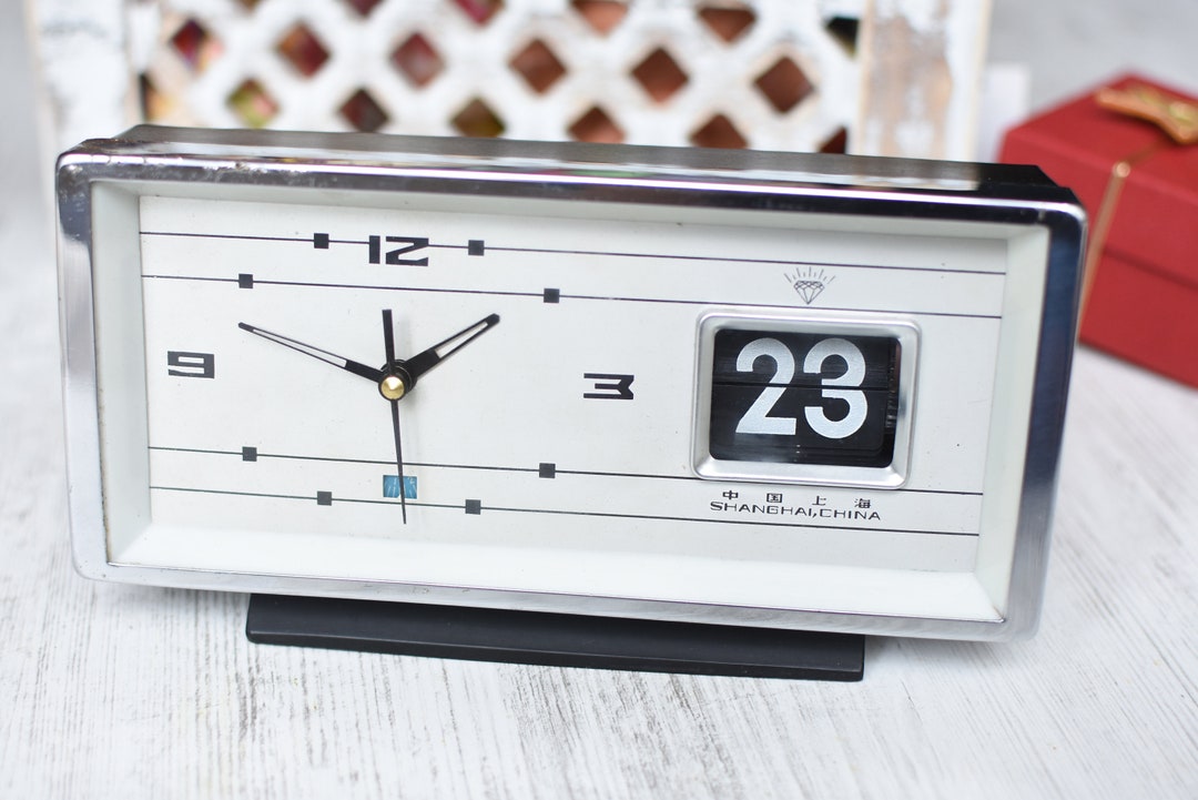 Vintage Large Mechanical Alarm Clock//chinese Alarm Clock 60s//working ...