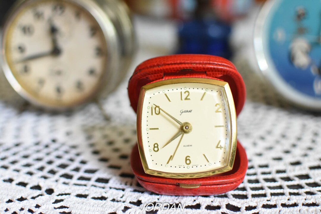 Vintage 1970,s Germany Travel Alarm Clock Goldbuhl//germany Alarm ...