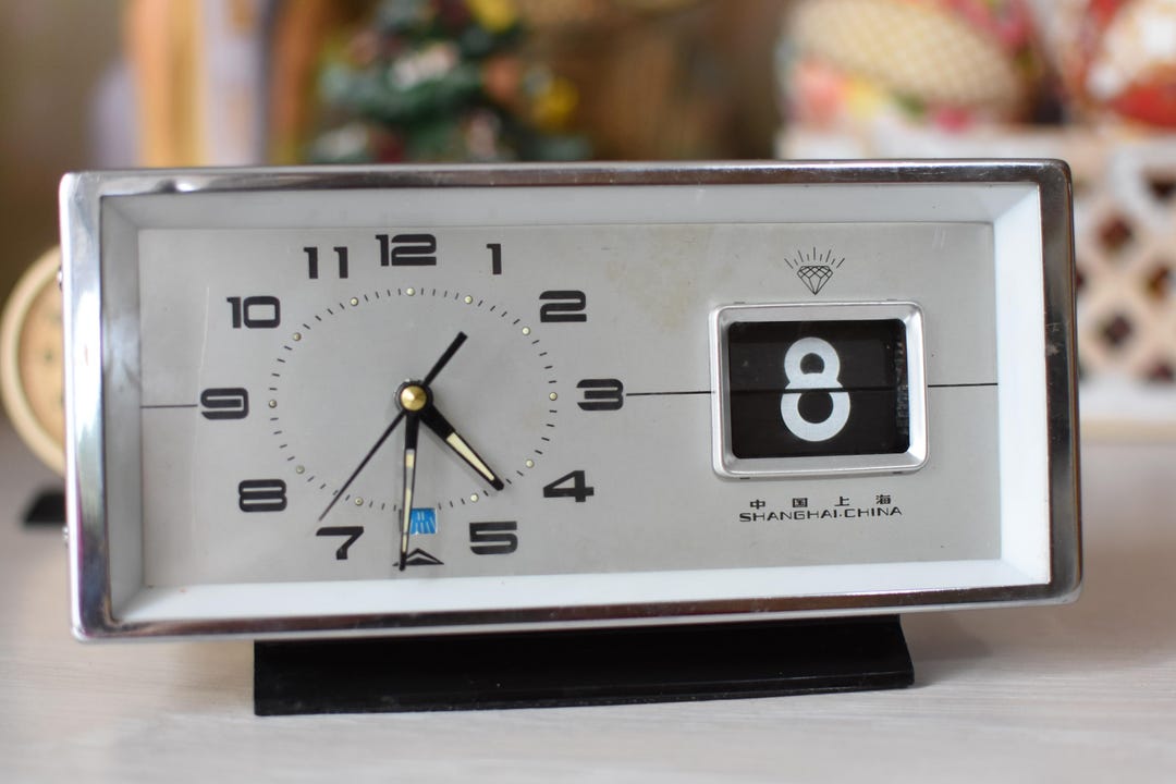 Vintage Large Mechanical Alarm Clock//chinese Alarm Clock 60s//working ...