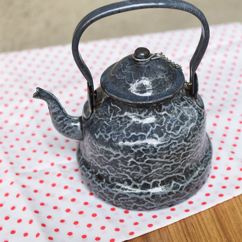 Enamel Teapot - Etsy
