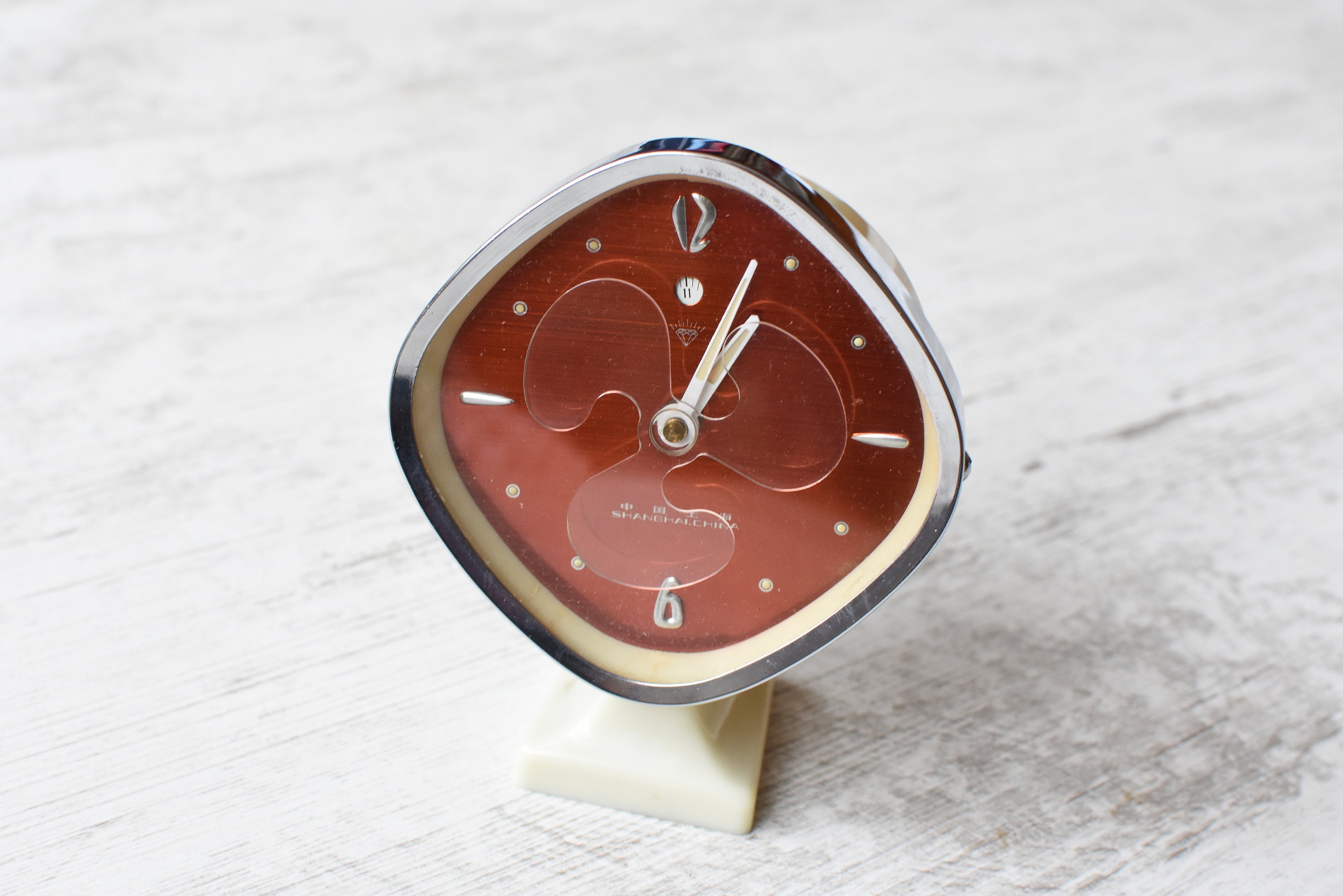 Vintage Large Mechanical Alarm Clock//chinese Animated Alarm Clock 60s ...