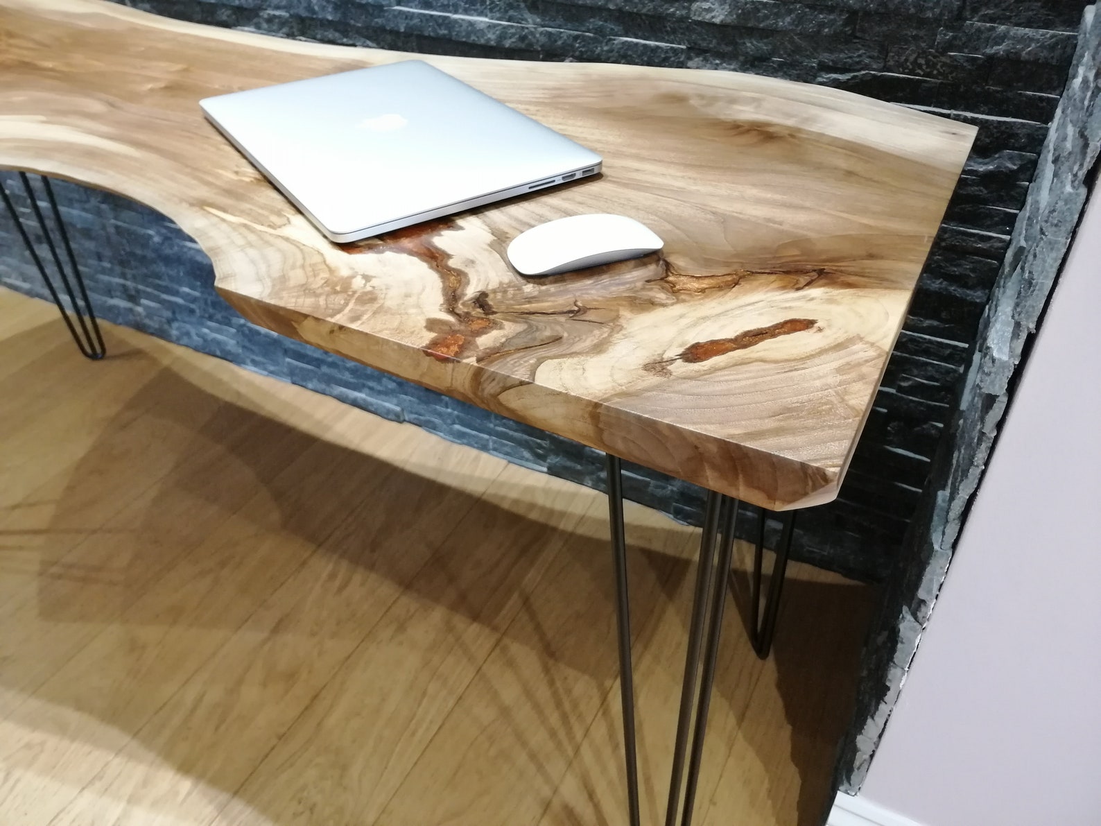 Walnut Live Edge Desk River Table //desk Custom//made to | Etsy