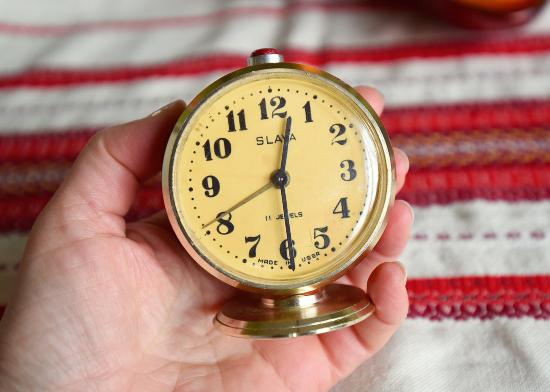 Rare Vintage Desk Soviet Working Clock/bedroom Clock/mechanical Clock ...