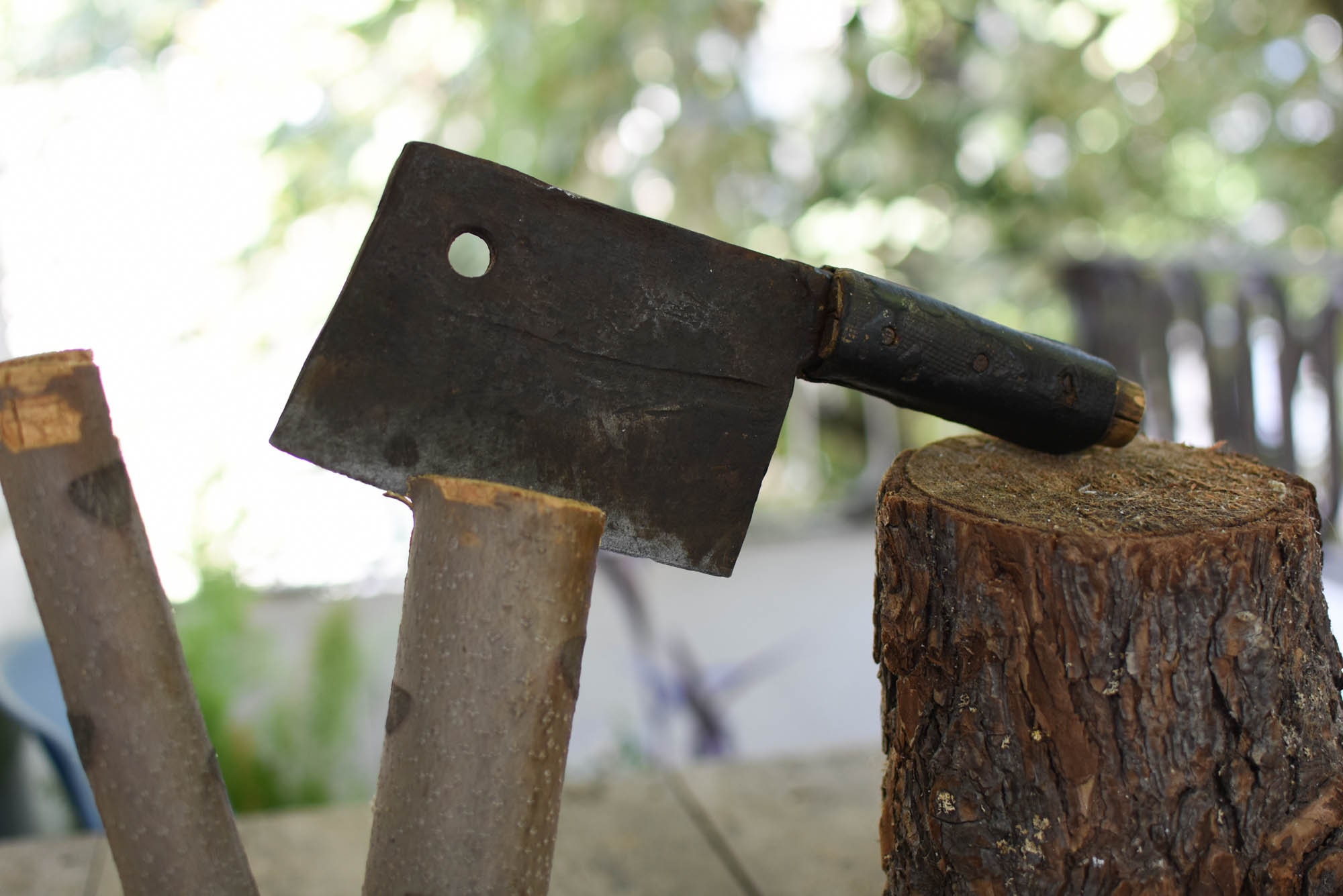 Vintage Large Forged Meat Cleaver//primitive Meat Kitchen - Etsy