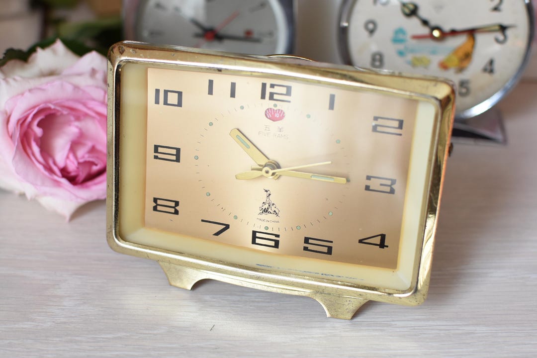 Rare Vintage Large Mechanical Alarm Clock//chinese Alarm Clock 70s ...