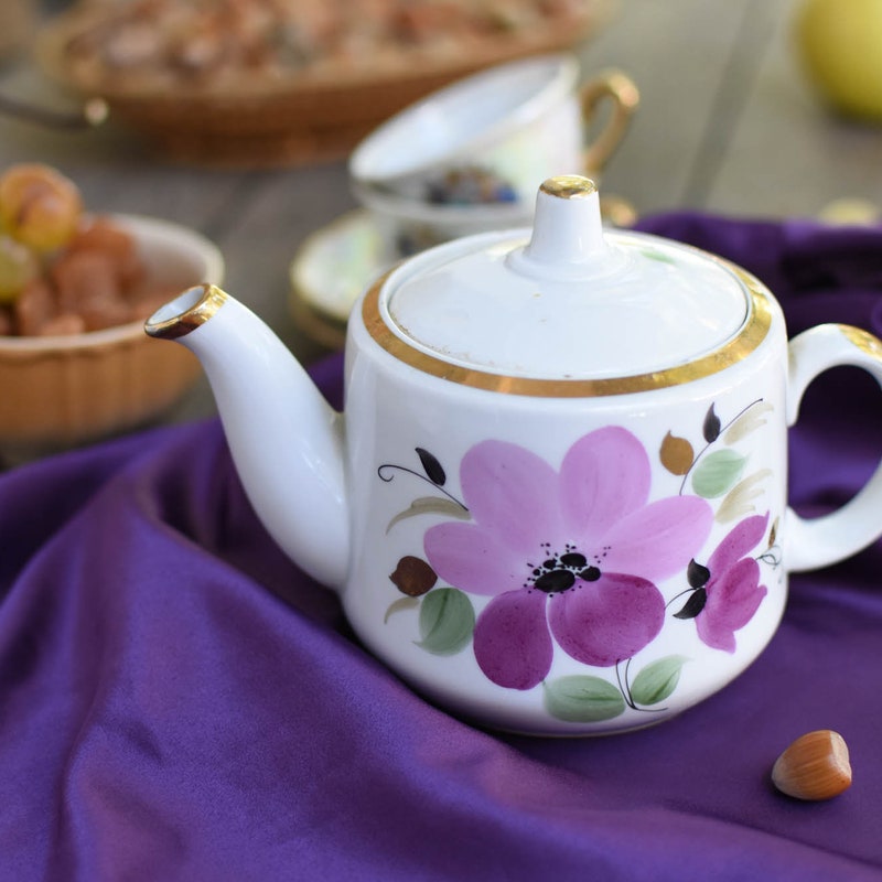Porcelain Teapot - Etsy