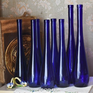 Vintage Cobalt Blue Glass Bottle//blue Glass Old Bottle Vase//blue ...