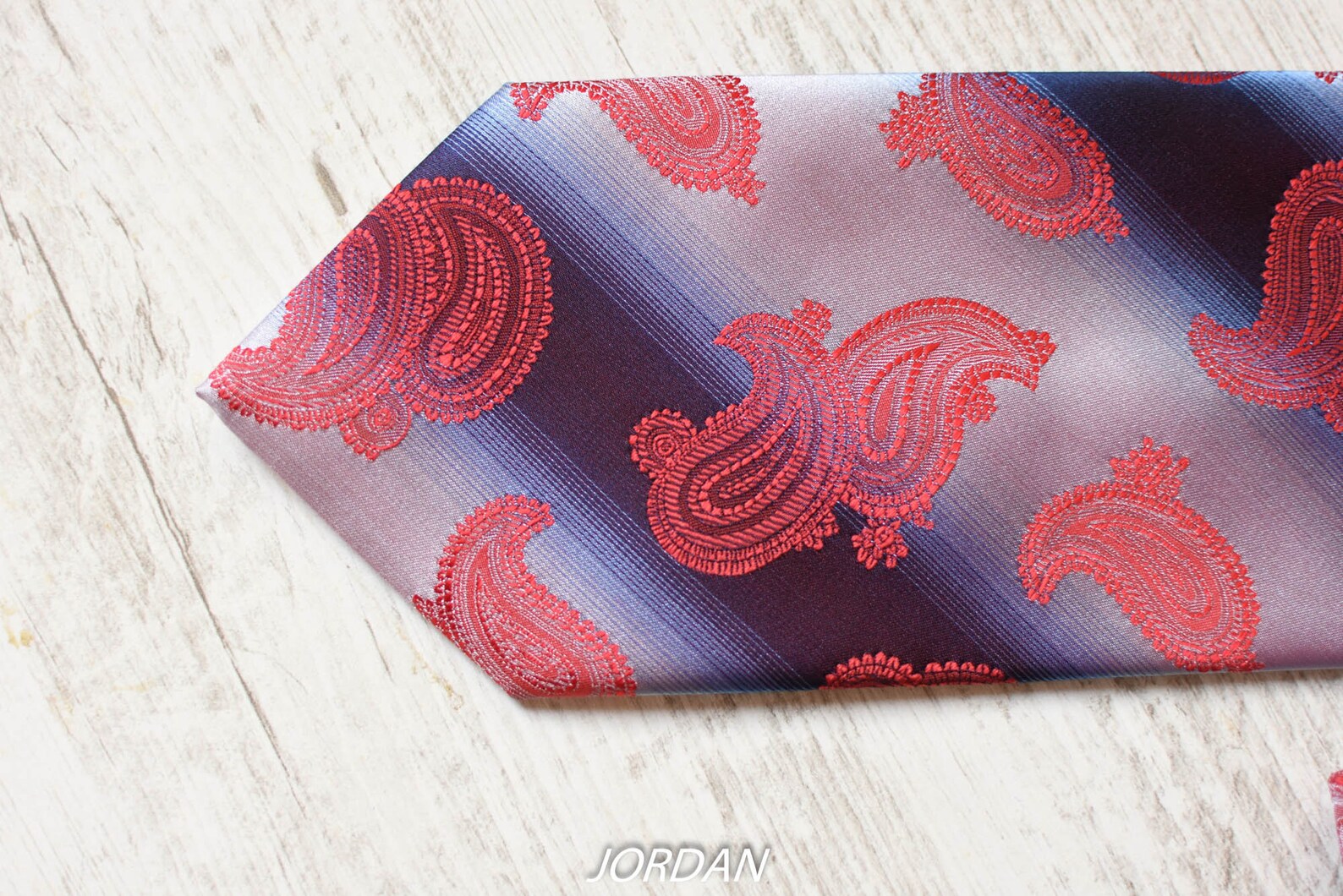 Vintage Necktie//men's Necktie//diagonal Stripe Polyester Tie//classic ...