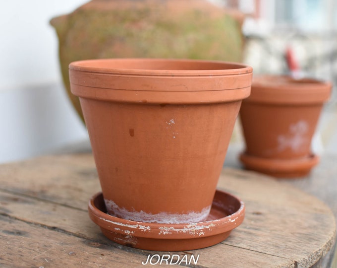 Antique Large Red Terracotta Pots//vintage Plant Pots//rustic Clay Pots ...
