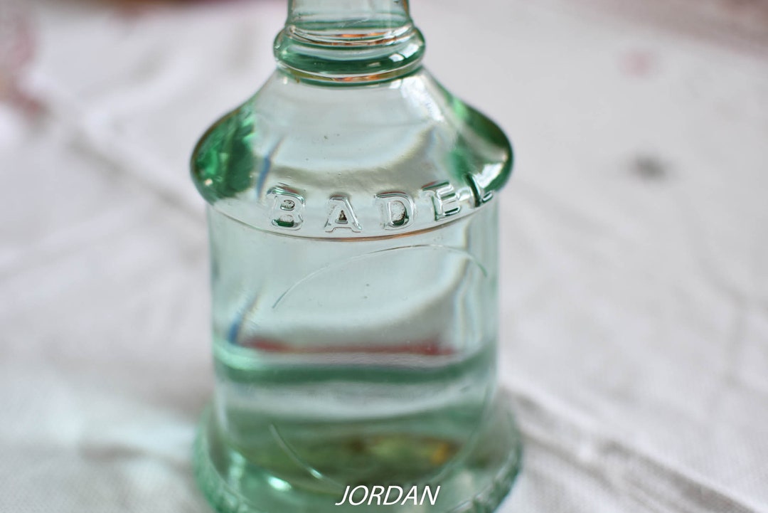 Vintage Green Glass Bottle//green Glass Old Bottle Cognac "badel ...