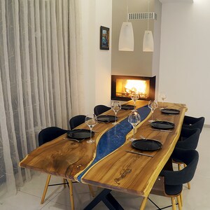 102" Live Edge Dining Blue River Table Made in a Modern Rustic Finish ...