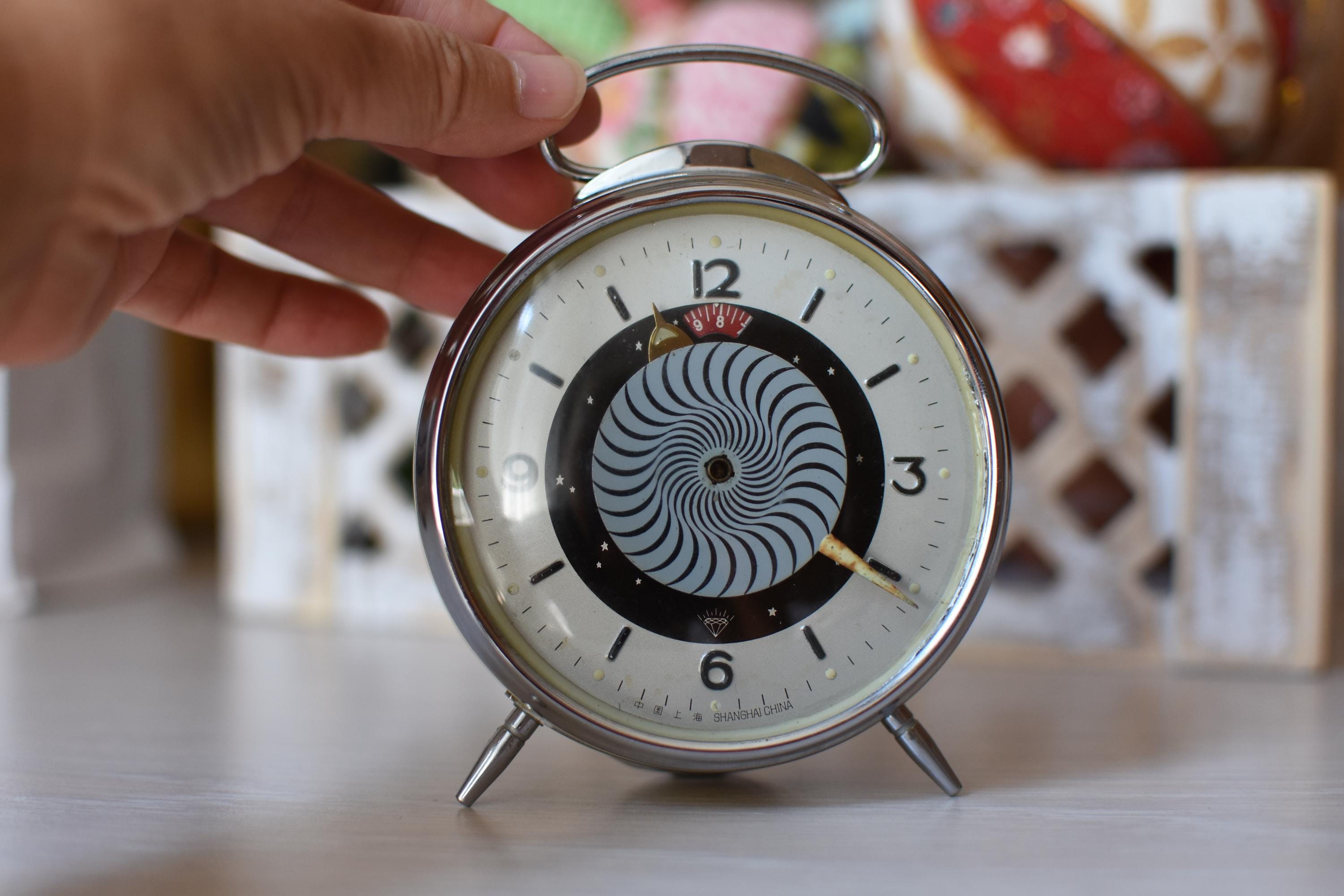 Rare Vintage Large Mechanical Alarm Clock//chinese Alarm Clock 60s ...