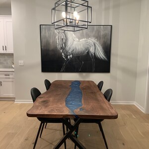 102" Live Edge Dining Blue River Table Made in a Modern Rustic Finish ...