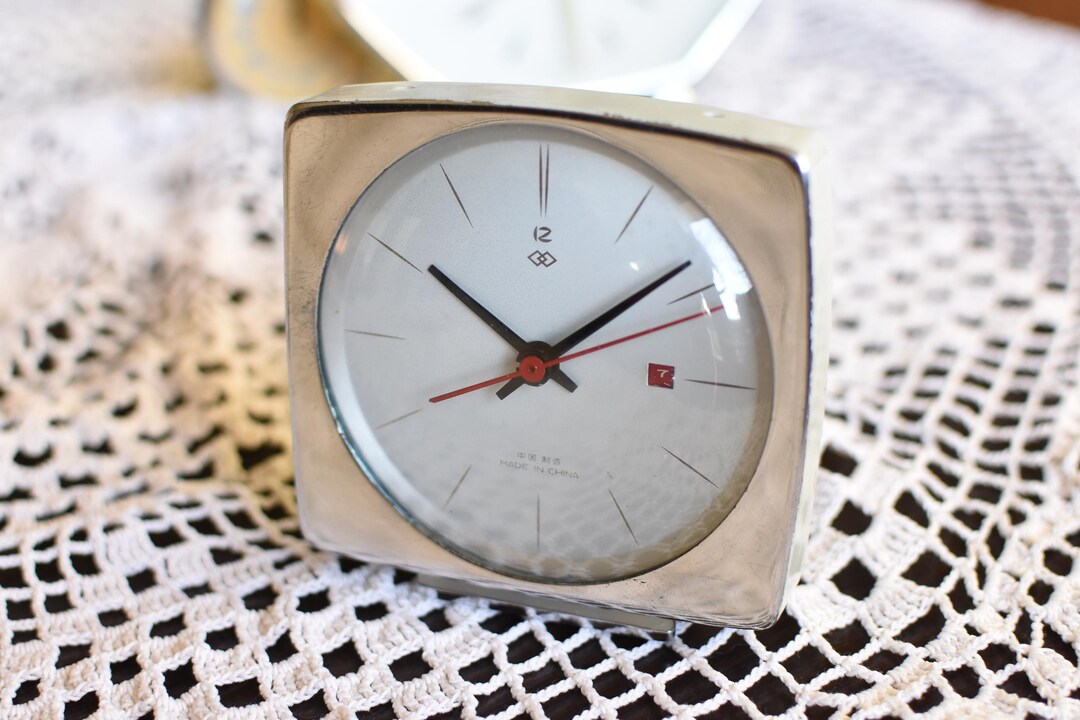 Vintage Large Mechanical Alarm Clock//chinese Alarm Clock 70s//working ...