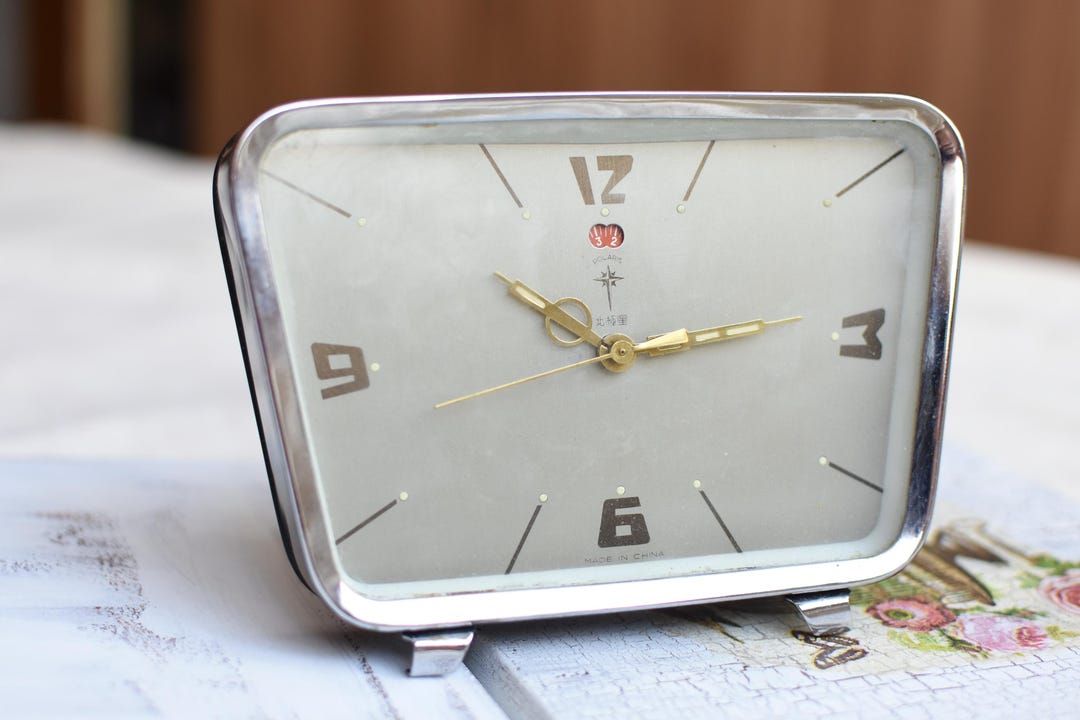Rare Vintage Large Mechanical Alarm Clock//chinese Alarm Clock 70s ...